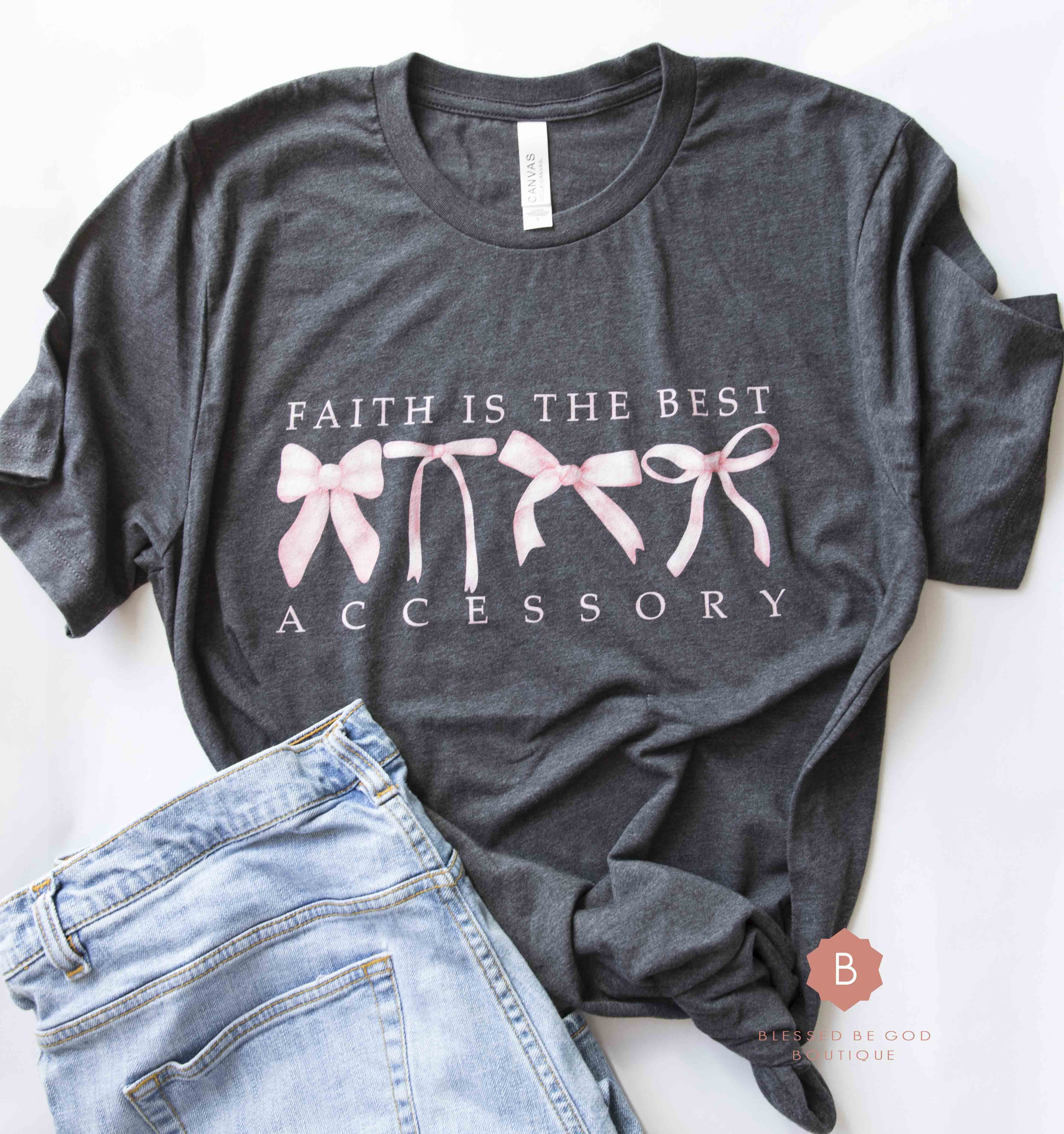 Catholic Bow t-shirt - blessedbegodboutique